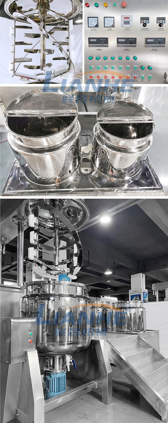 5.5KW SUS304 Cosmetic Cream Mixing Machine , Durable Vacuum Mixer ...